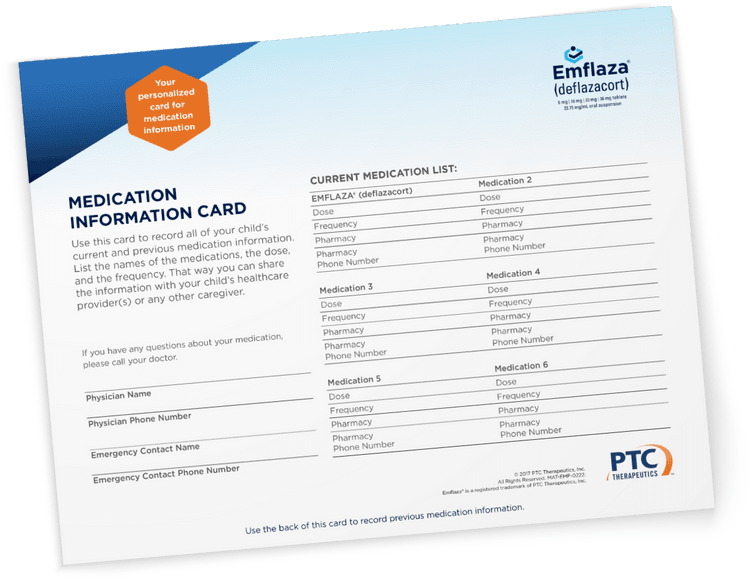 Resources for Your Patients | EMFLAZA® (deflazacort)